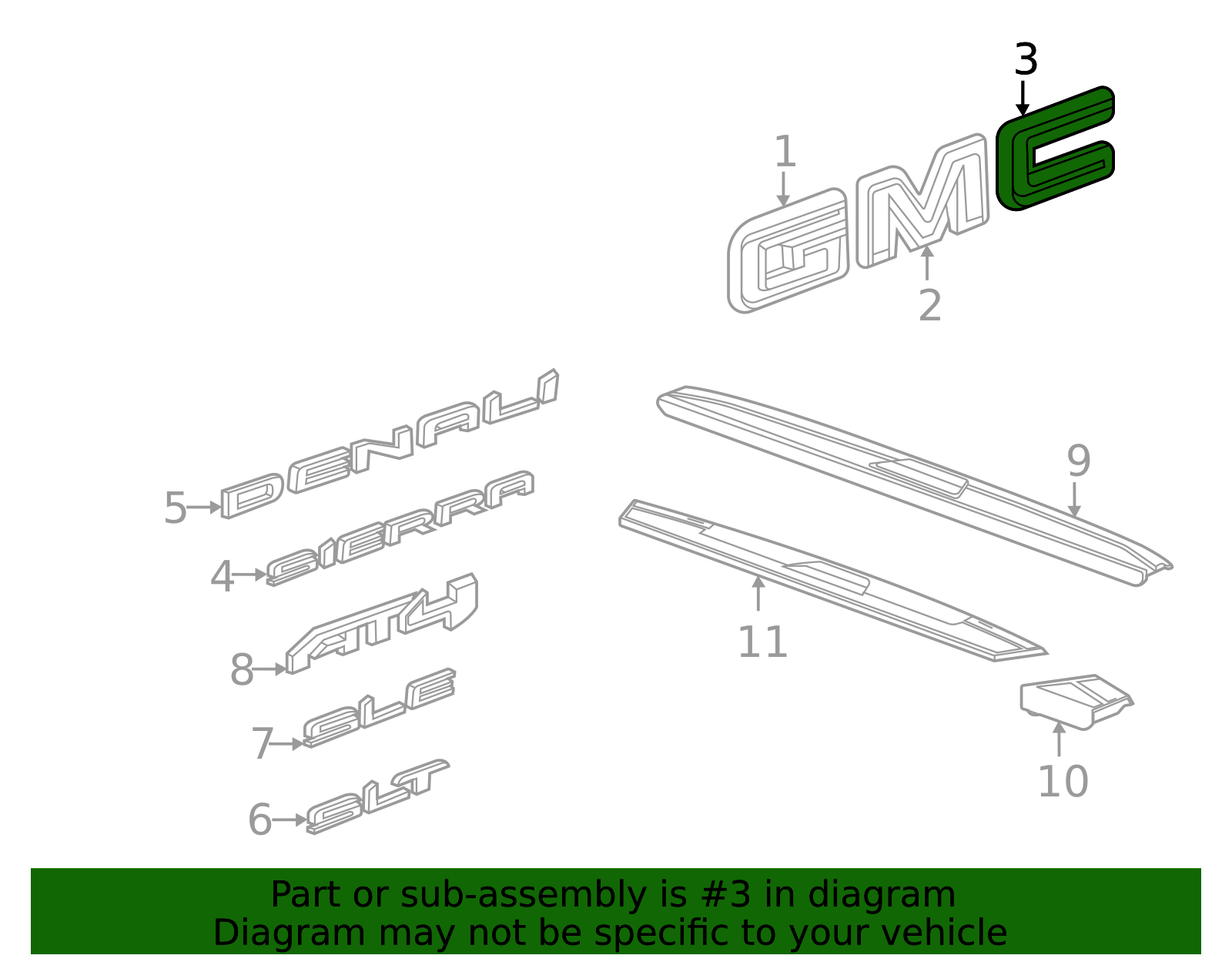 86561645 - Nameplate 2020-2025 GMC | Chevrolet Parts Direct