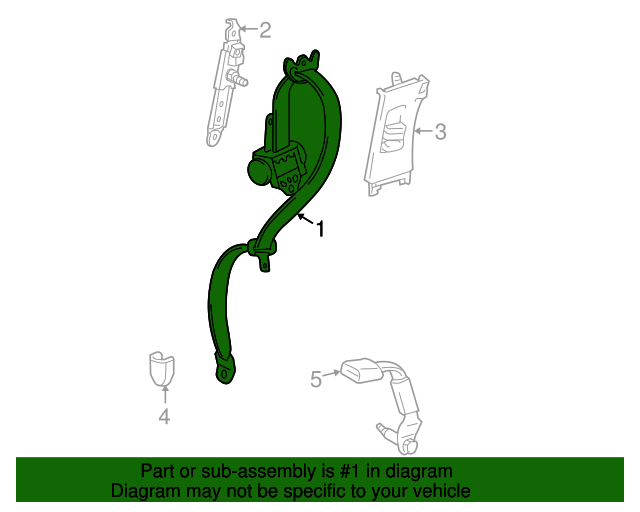 2008-2017 Toyota Sequoia Lap & Shoulder Belt 73360-0C091-B1 | Toyota Parts