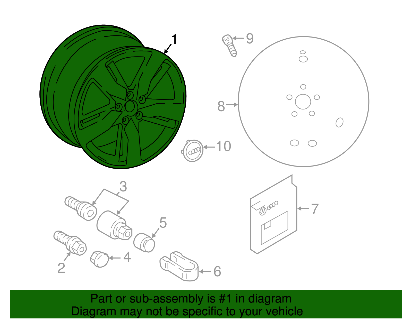 80A-601-025-D - Wheel, Alloy 2018-2023 Audi | Audi OEM Parts