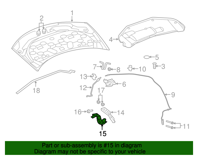 2007-2014 Mopar Hood Hinge 5155470AD | TascaParts.com