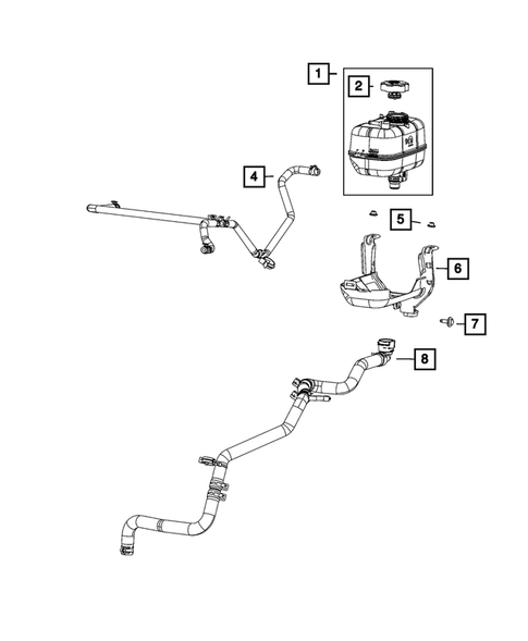 Engine Coolant Reservoir (Bottle) for 2022 Jeep Wrangler | Mopar Estores