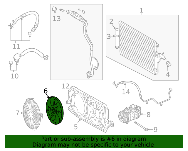 2010-2024 Mercedes-Benz A/C Condenser Fan Blade 906-500-03-93 | MB ...