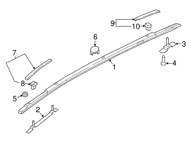87270-D3000 - Roof Rail - 2016-2018 Hyundai Tucson | World OEM Parts ...