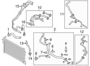2015 Volkswagen Engine Coolant Temperature Sensor 04L-919-501 | QuirkParts