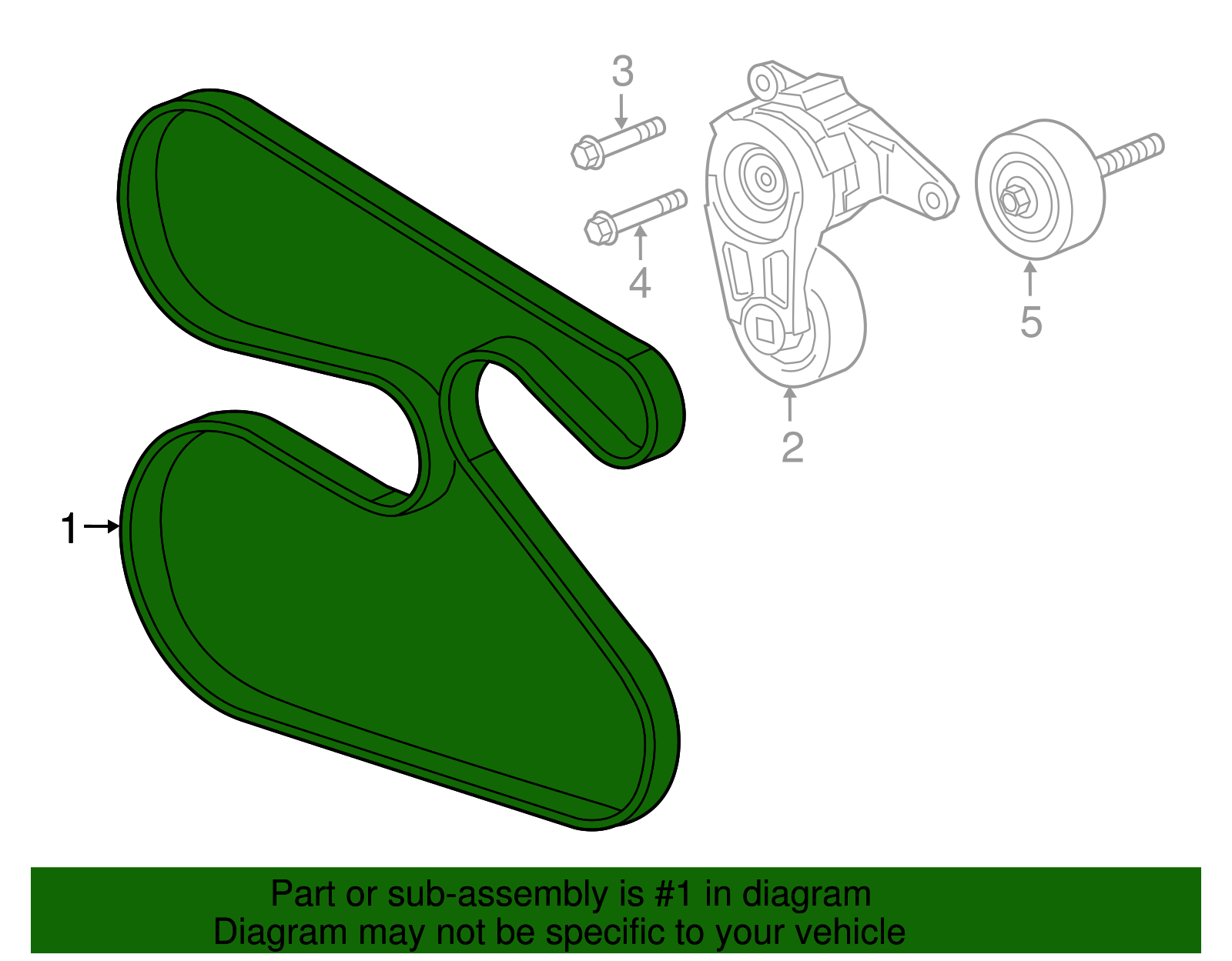 12647764 - V-Ribbed Serpentine Belt 2016-2024 GM | Big 3 Auto Parts