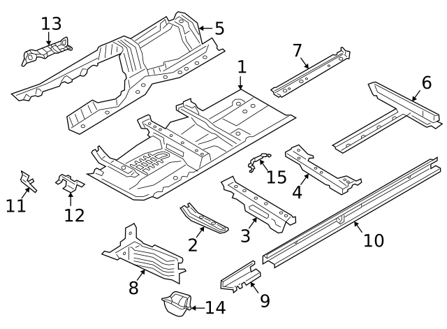 2021-2024 BMW Reinforcement plate, rocker panel, right 41-00-7-488-040 ...
