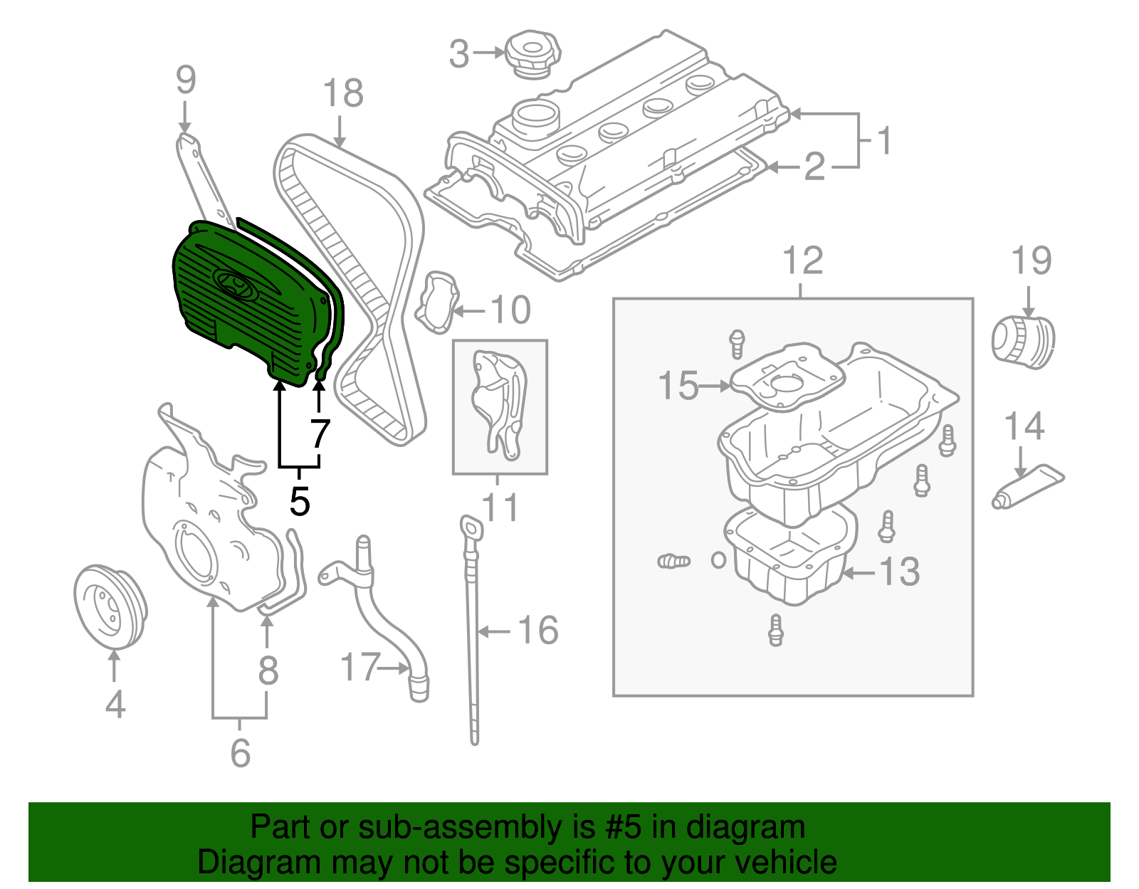 1999-2005 Hyundai Outer Timing Cover 21360-38214 | Retail Performance ...