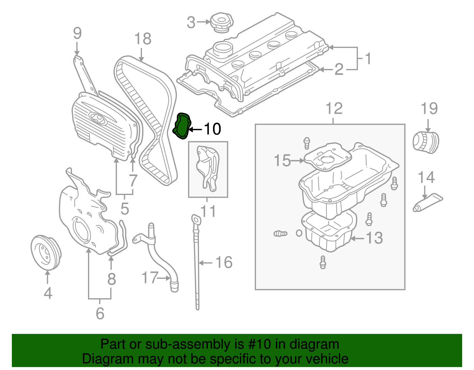 1999-2005 Hyundai Inner Timing Cover 21332-38200 | Retail Performance ...
