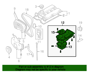 Hyundai - 21520-38056 - Oil Pan - 2001-2004 Hyundai | OEM Hyundai Parts ...