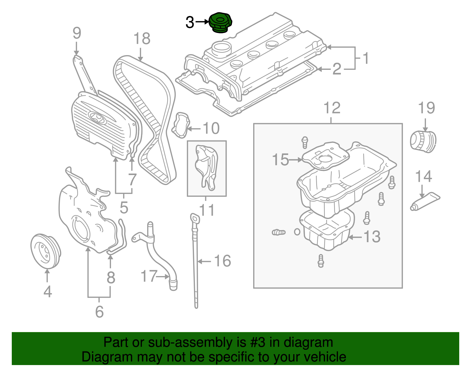 Hyundai - 26510-38000 - Filler Cap - 2002-2005 Hyundai | OEM Hyundai ...