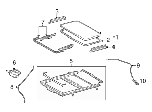 63201-0E010 - Sunroof Glass 2004-2015 Lexus | Longo Lexus Parts