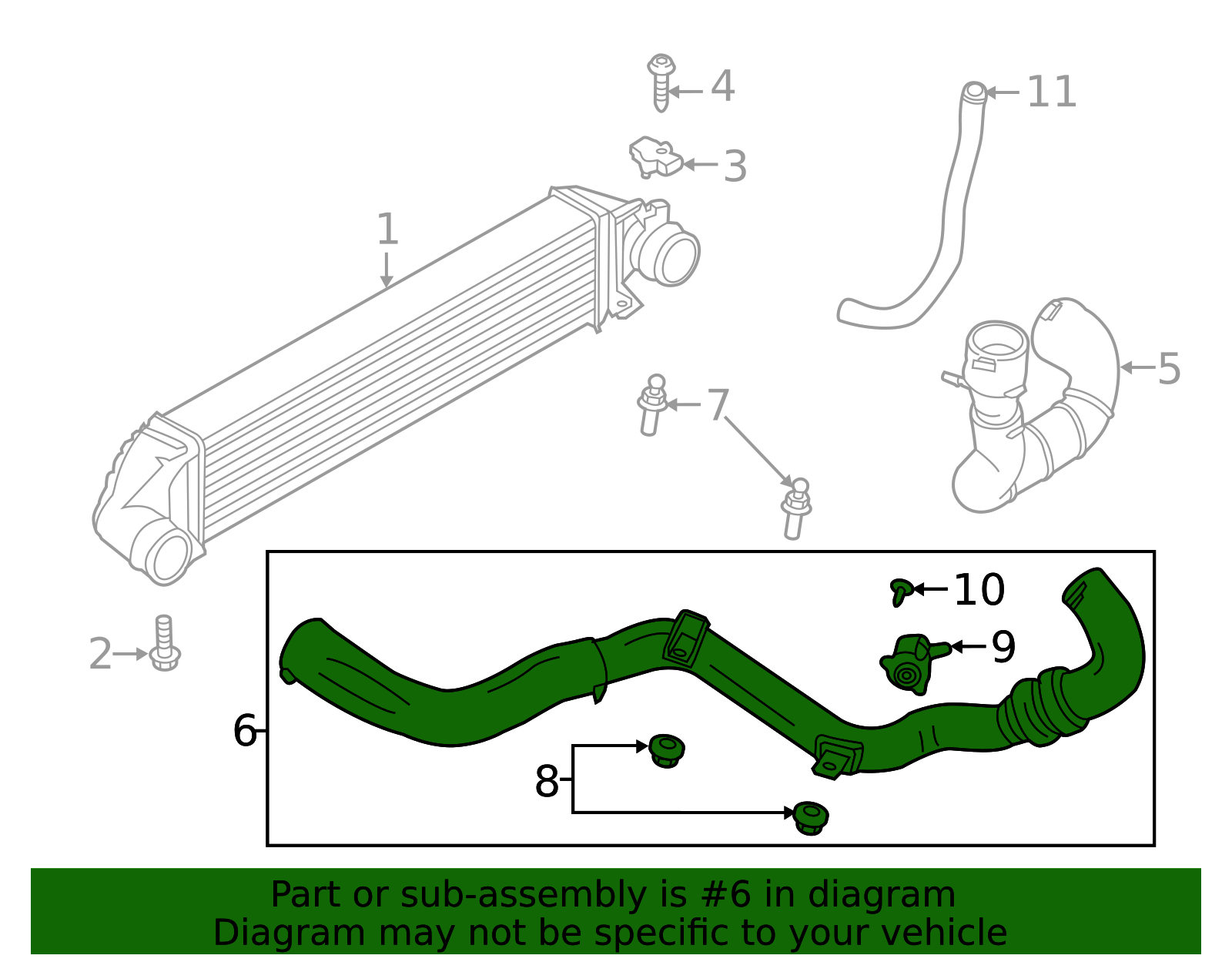 GV6Z-6C646-A - Inter-Cooler Hose 2017-2019 Ford | Big 3 Auto Parts