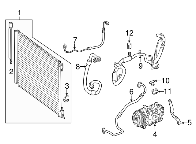 Refrigerant Compressor 000-830-06-04 | Mercedes-Benz Parts