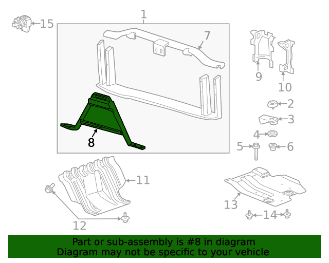 2007-2013 GM Front Radiator Support Panel Brace 25869662 | OEM Parts Online