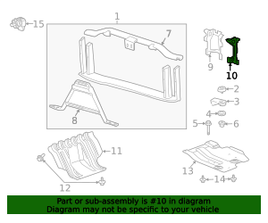25804173 - Passenger Side Hood Stop Bumper Bracket 2007-2014 Chevrolet ...