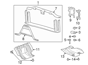 2007-2014 GM OEM NEW 2007-14 GM Chevrolet GMC Radiator Core Support ...