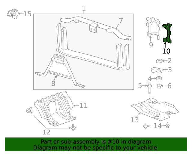 2007-2014 Chevrolet Driver Side Hood Stop Bumper Bracket 25804172 GM ...