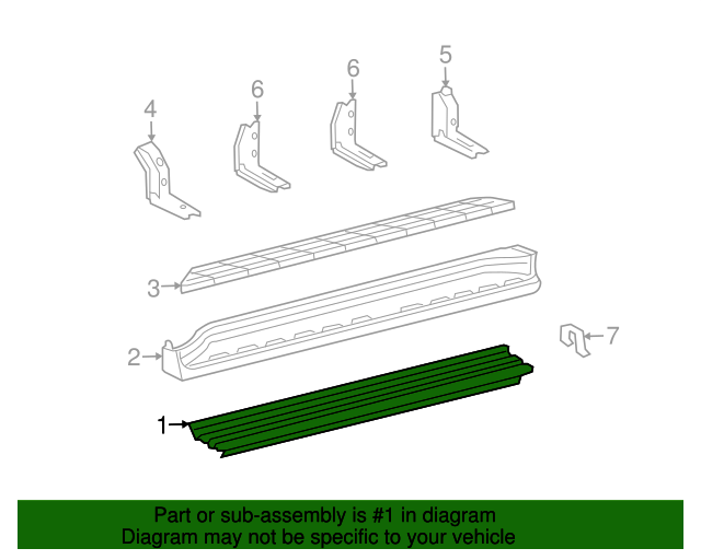 2003-2007 Toyota Land Cruiser Step Panel 51782-60220 | Toyota Parts Center