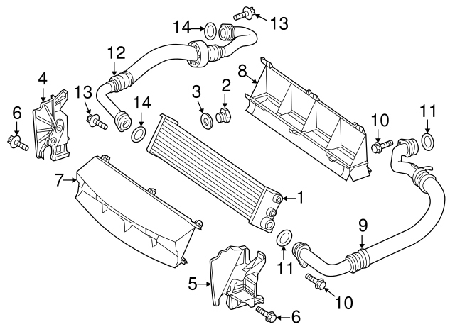 2007-2021 Mercedes-Benz Cooler 209-500-01-00 | Mercedes-Benz Parts