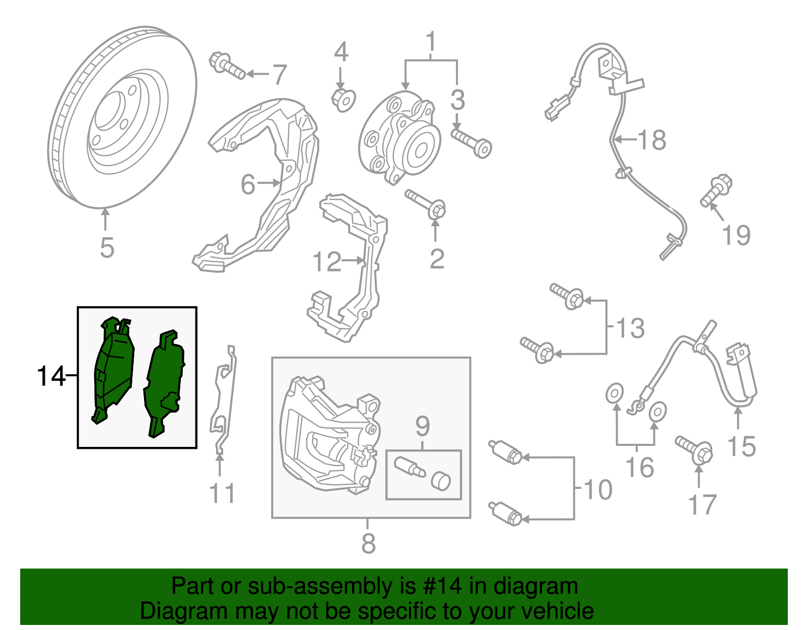 OEM Ford Brake Pads For 2015-2023 Ford - Part No. F2GZ-2001-P | Karl ...