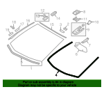 2001-2025 Toyota Windshield Dam 56117-64010 | OEM Parts Online