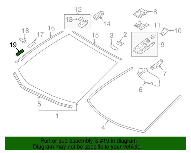 2016-2022 Toyota Side Molding Lower Retainer 75546-47010 | Toyota Parts