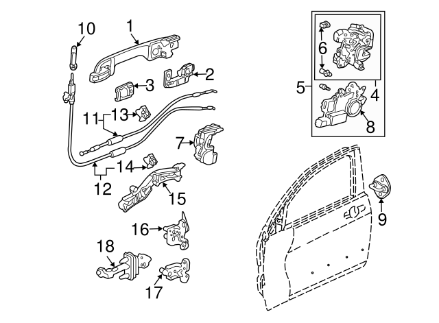67920-S5D-A01ZZ - Lower Hinge 2001-2008 Honda | Honda Parts Online