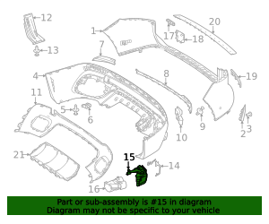 247-885-68-04 - Bezel Bracket 2021-2023 Mercedes-Benz | Mercedes-Benz ...