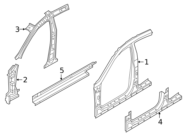 2019-2023 Genesis G70 Panel-Side Sill Outrer Left-hand 71312-G9D20 ...