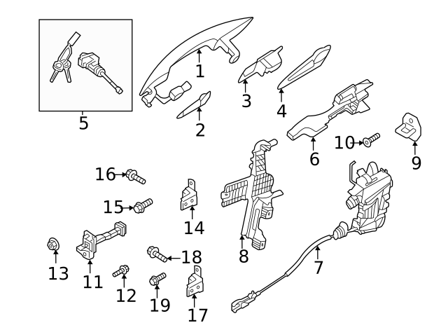 81970-ABA00 - Cylinder & Keys 2021-2023 Hyundai | AutoNationParts.com