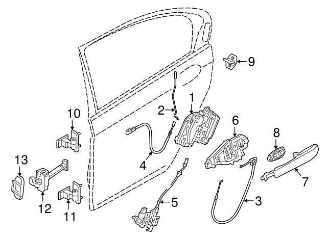 51-22-7-337-993 - Door Lock Operating Rod 2016-2022 BMW ...