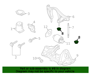2005-2024 Porsche Trans Cross-Member Nut PAF-008-660 | Porsche Marin
