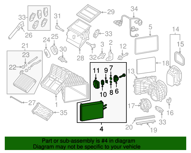 2004-2017 Volkswagen Touareg A/C Evaporator Core 7L0-820-105-B | OEM ...