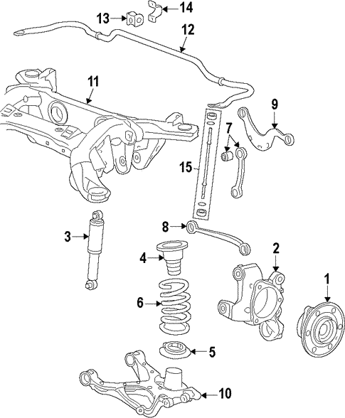 Rear Suspension for 2017 GMC Acadia | GMPartsDirect.com