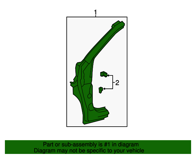 2013-2018 Toyota RAV4 Hinge Pillar 61131-0R030 | Toyota Parts Center
