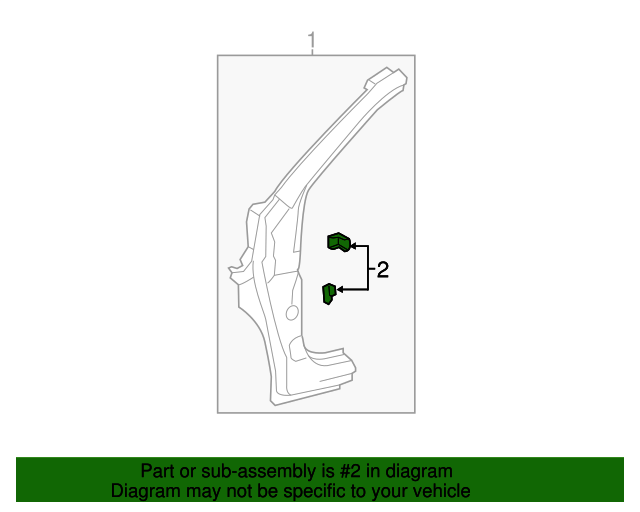 53821-0R010 - Outer Hinge Pillar Bracket 1996-2024 Toyota | Longo ...