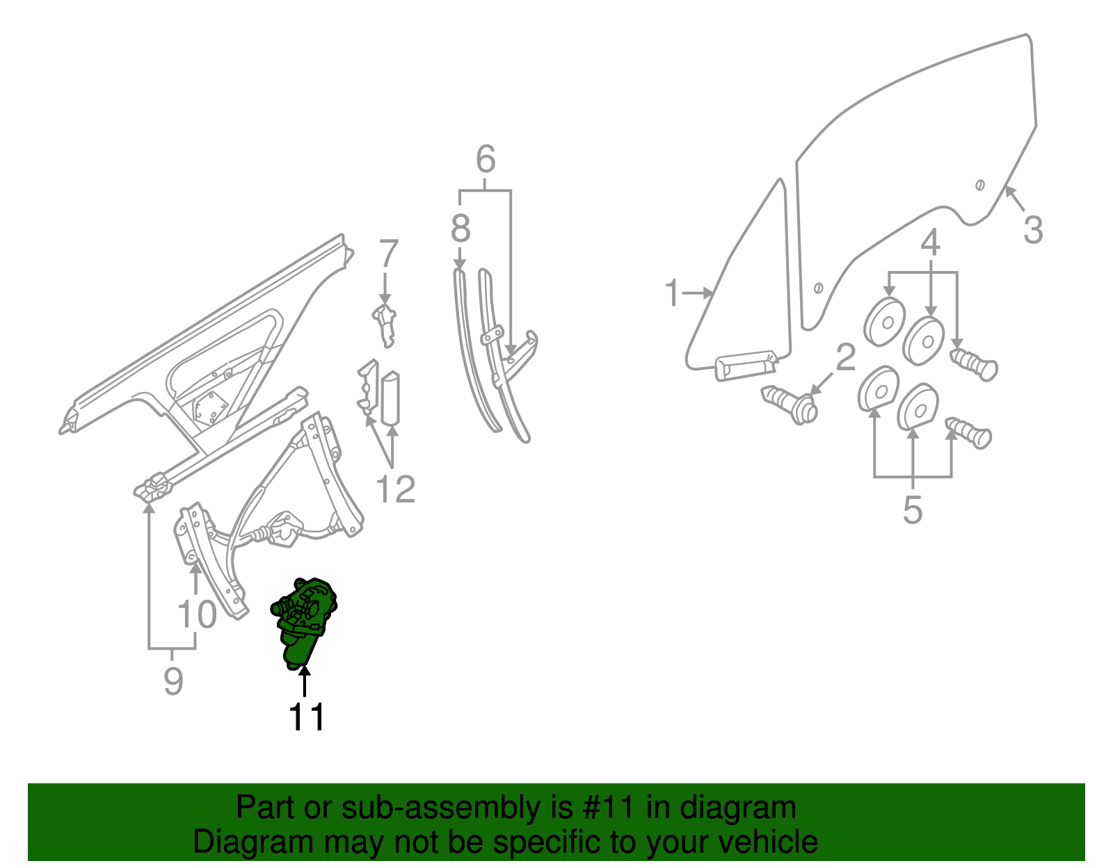 2000-2006 Audi | Window Motor | 8N8-959-801-E | European OEM Parts Direct