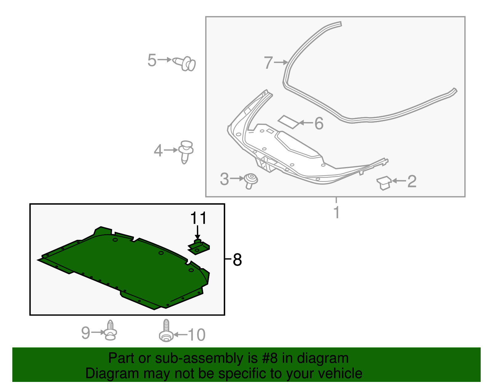 2014-2019 Cadillac CTS Front Bumper Fascia Center Air Deflector ...