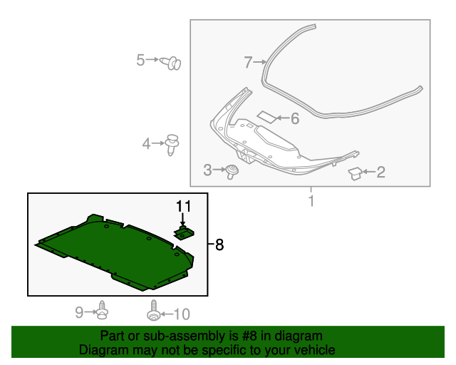 2014-2019 Cadillac CTS Front Bumper Fascia Center Air Deflector ...