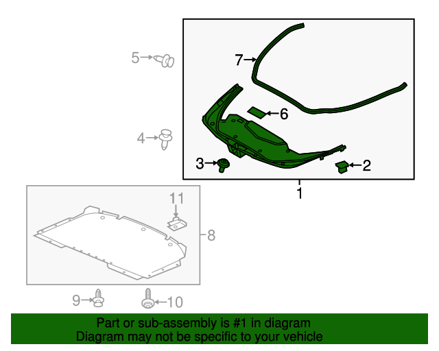 2016-2019 Cadillac CTS Front Compartment Front Sight Shield 84027334 GM ...