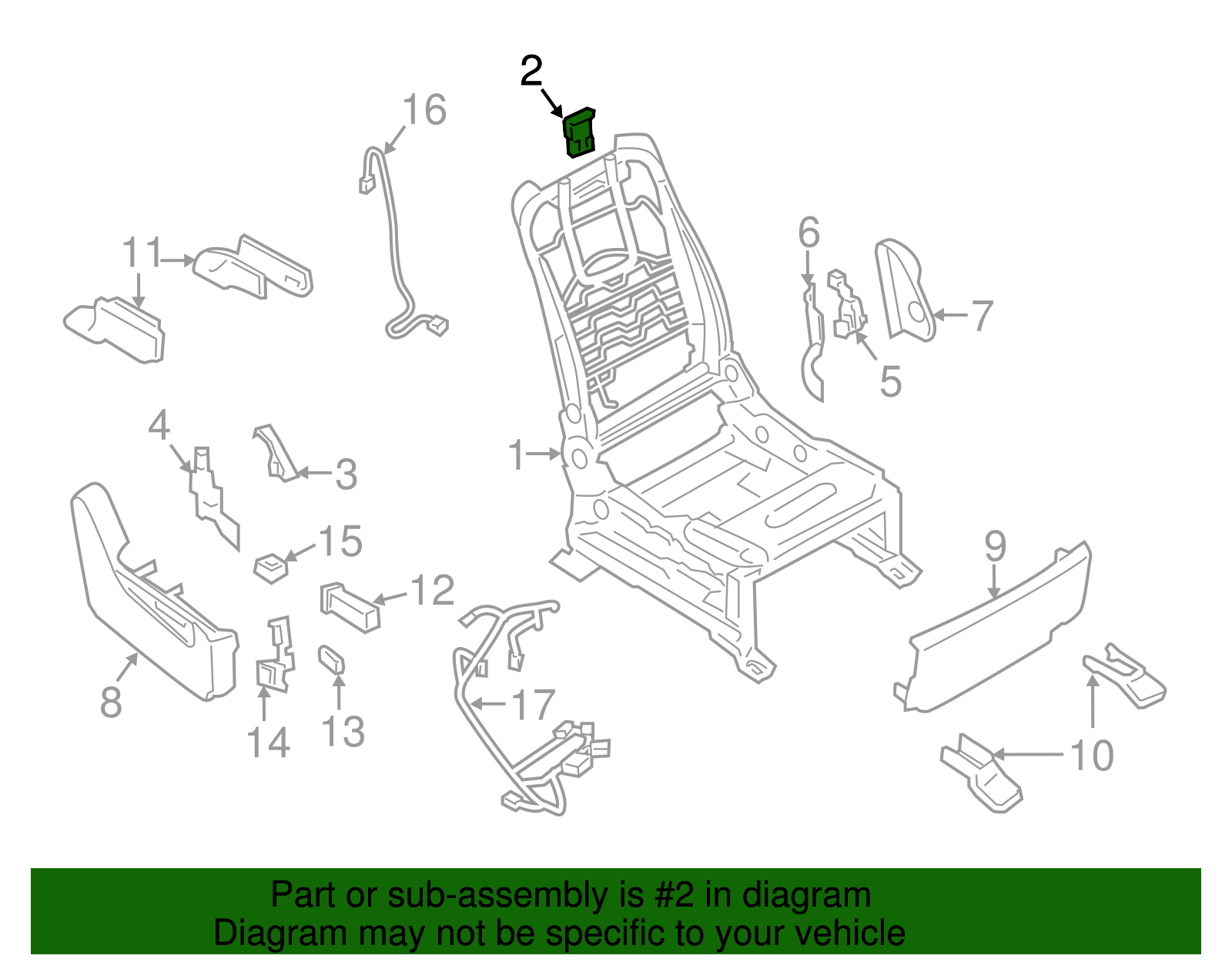 2017-2020 Nissan Armada Seat Frame Tube 47628-1LB5A | Temecula Nissan Parts