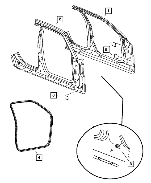 2008 Dodge Magnum Body Side Aperture Front Panel, Right 68034154AA ...