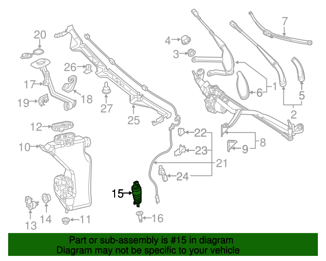 205-866-01-00 - Washer Pump 2015-2023 Mercedes-Benz | MB Parts Express