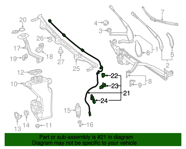 205-860-02-92 - Nozzle Assembly 2015-2020 Mercedes-Benz | Mercedes-Benz ...