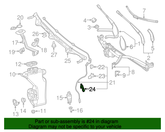 004-995-75-77 - Nozzle Assembly Fastener 2015-2021 Mercedes-Benz ...