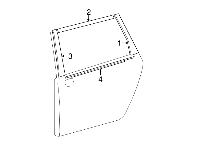 2011-2020 Toyota Sienna Door Belt Molding (Right, Rear) 68180-08020 ...