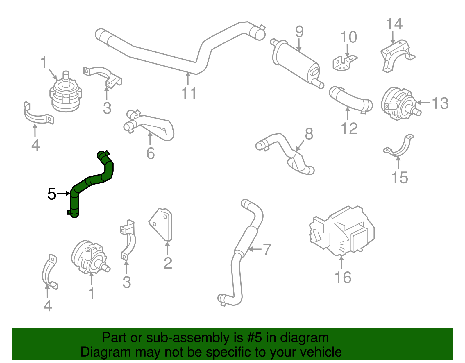 2012-2018 Ford Focus 2012-2018 Ford Focus Drive Motor Inverter Coolant ...