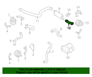 EV6Z-8A577-A 2015-2018 Ford Focus Drive Motor Inverter Coolant Line ...