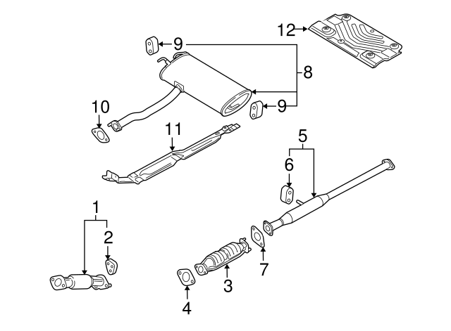 Genuine Catalytic Converter for 2010-2013 Hyundai Tucson | Part# 28950 ...
