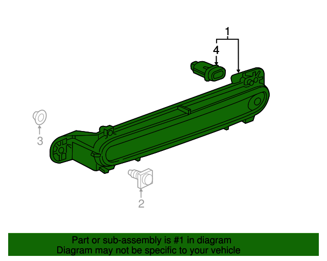 2013-2016 Chevrolet High Mount Lamp 22909969 | GMPartsDirect.com